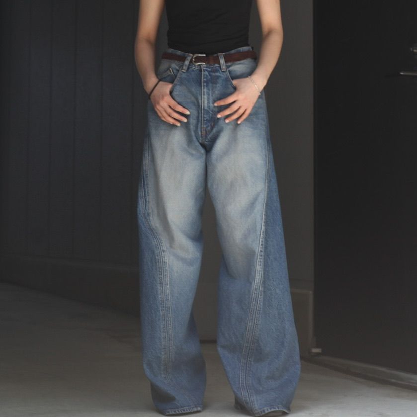 NVRFRGT - 【残りわずか】3D Twisted Wide Leg Jeans | ACRMTSM NVRFRGT - 【残りわずか】3D Twisted Wide Leg Jeans | ACRMTSM