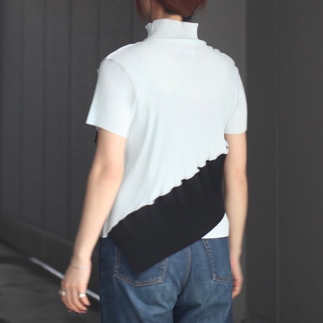 kotohayokozawa - 【残り一点】Spiral Wave Short Sleeve Top kotohayokozawa - 【残り一点】Spiral Wave Short Sleeve Top