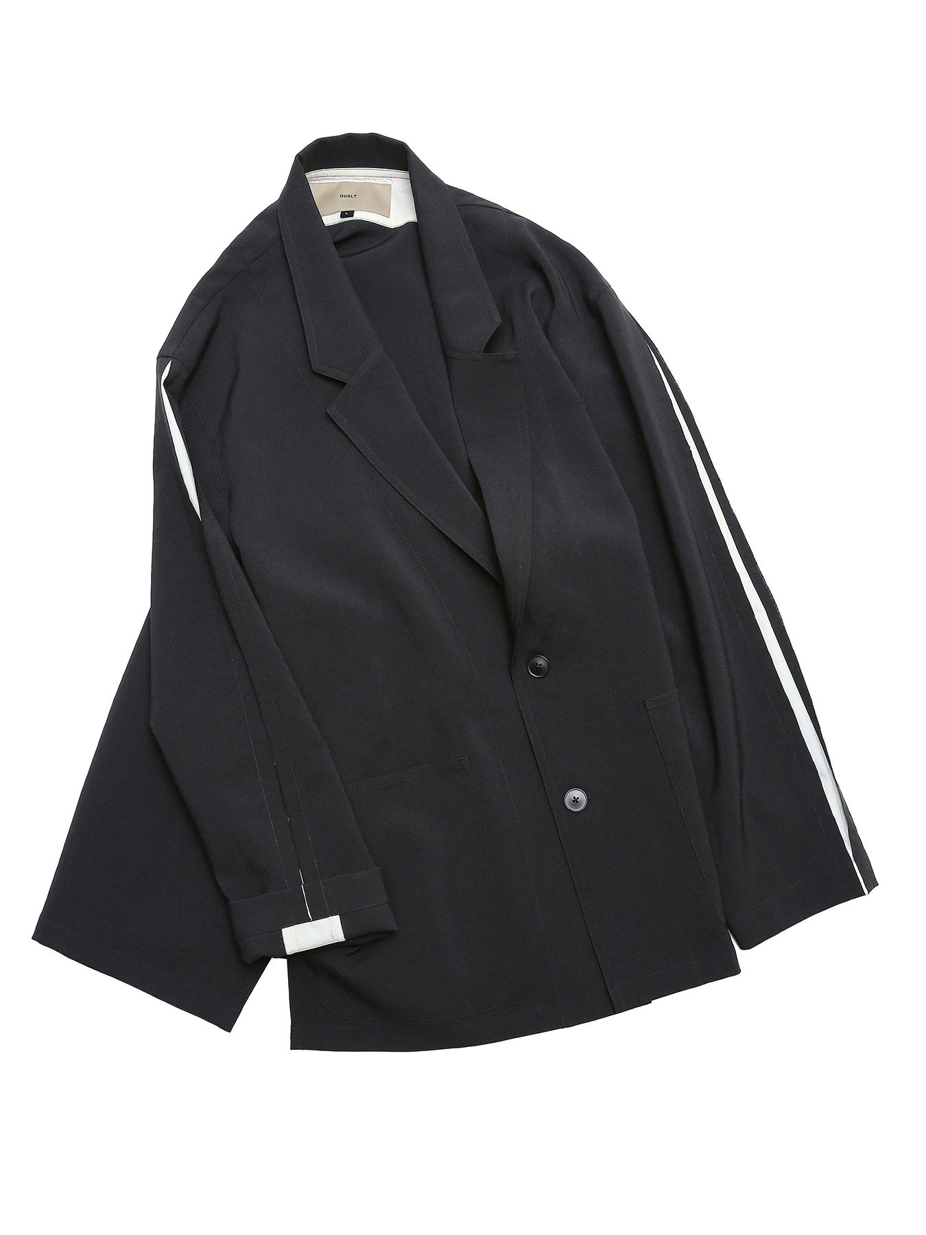 QUOLT - UNTRAD JACKET / ブラック×ホワイト【QUOLT】 | BRYAN