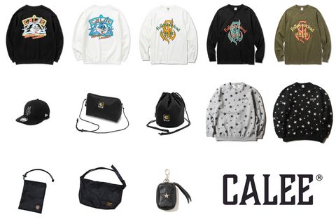 CALEE - Allover star pattern L/S sweat (Black.Pink) / 星総柄 CALEE - Allover star pattern L/S sweat (Black.Pink) / 星総柄