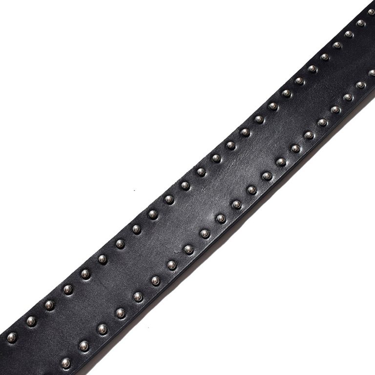 MINEDENIM - Double Studs Leather Belt (BLACK) / スタッズ MINEDENIM - Double Studs Leather Belt (BLACK) / スタッズ