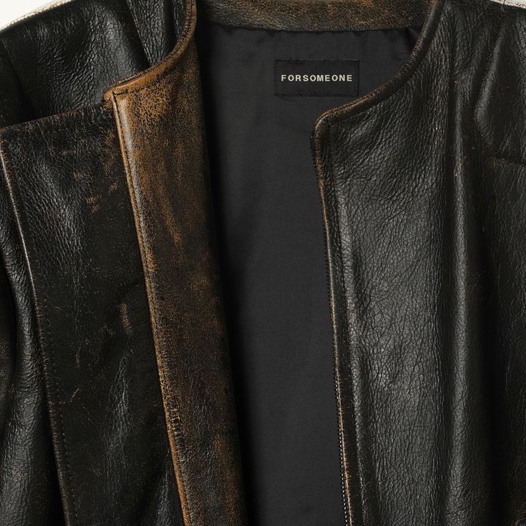 FORSOMEONE - RACING JACKET LEATHER (BLACK) / レーシング FORSOMEONE - RACING JACKET LEATHER (BLACK) / レーシング