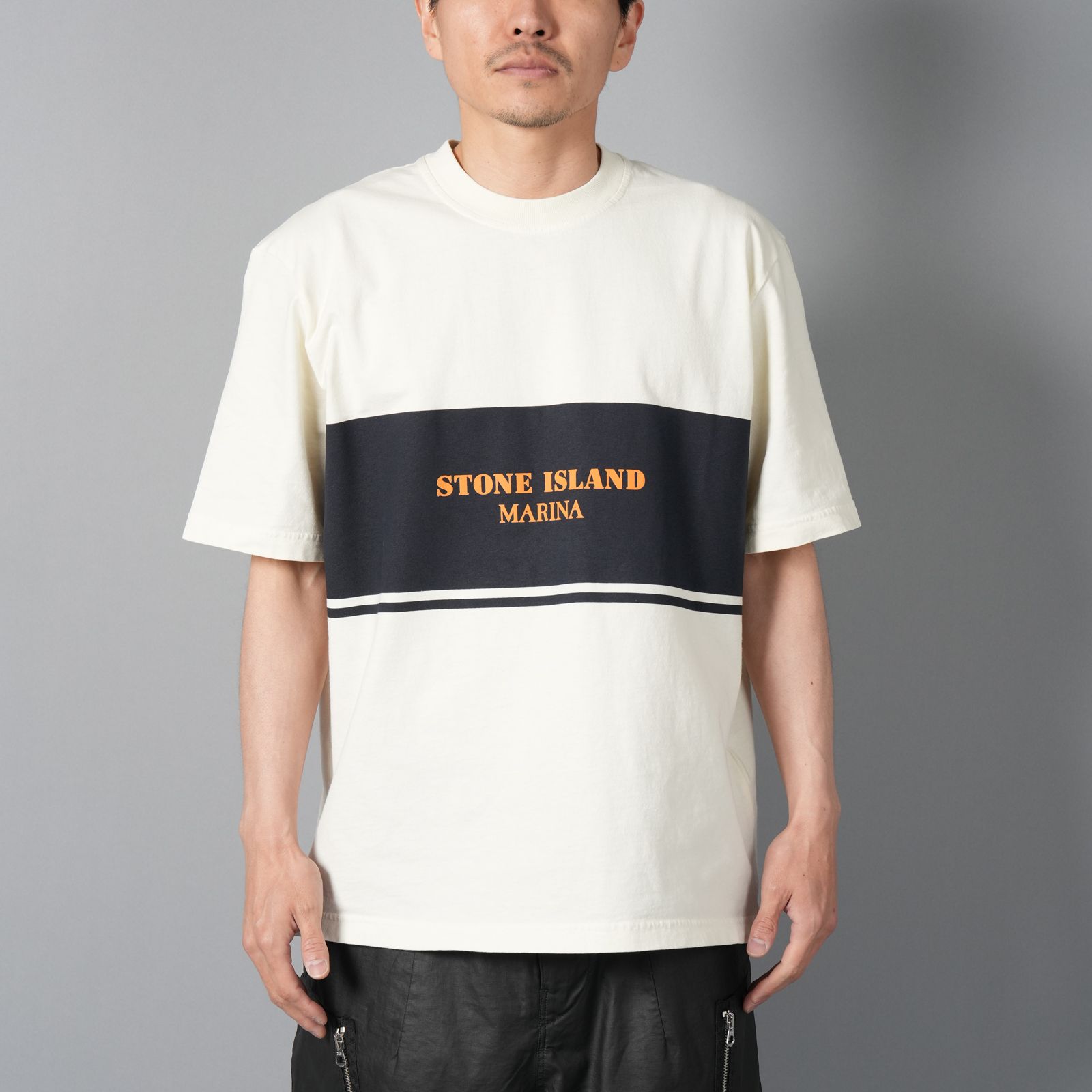STONE ISLAND - 2100024 COMBED ORGANIC COTTON JERSEY_STONE STONE ISLAND - 2100024 COMBED ORGANIC COTTON JERSEY_STONE