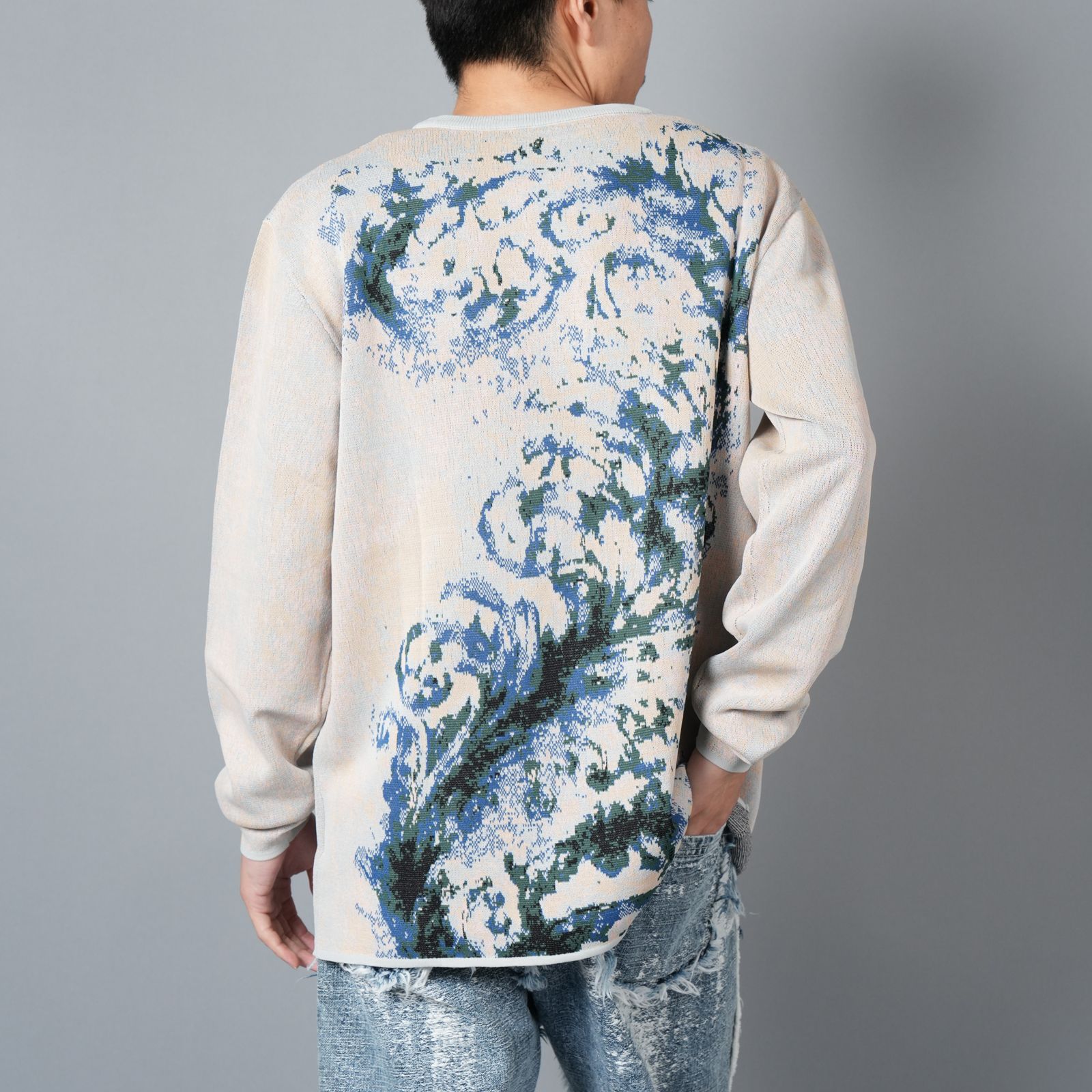 TAAKK - 【ラスト1点】EUROPEAN MOTIF KNIT / ヨーロピアンモチーフ ニット (ブラック) | Confidence