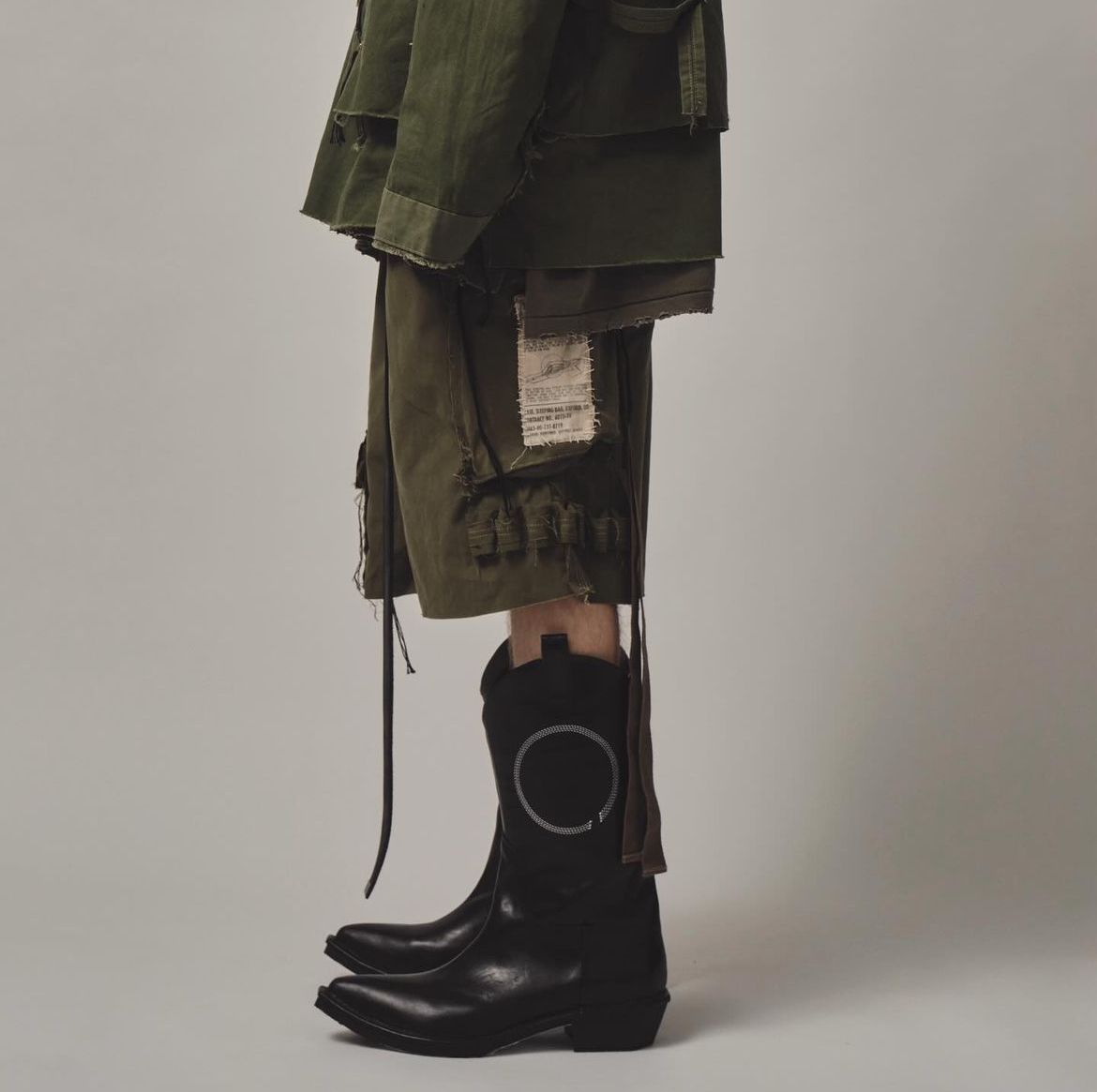 MINUS - Slash Seam HBT Short(VINTAGE US ARMY SLEEPING BAG MINUS - Slash Seam HBT Short(VINTAGE US ARMY SLEEPING BAG