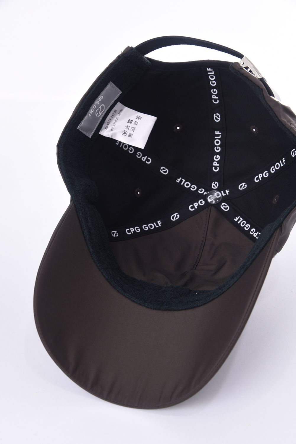 CPG GOLF - NYLON TWILL CAP / ブランドロゴ刺繍 ナイロンツイルキャップ (ブラック) | GOSSIP GOLF