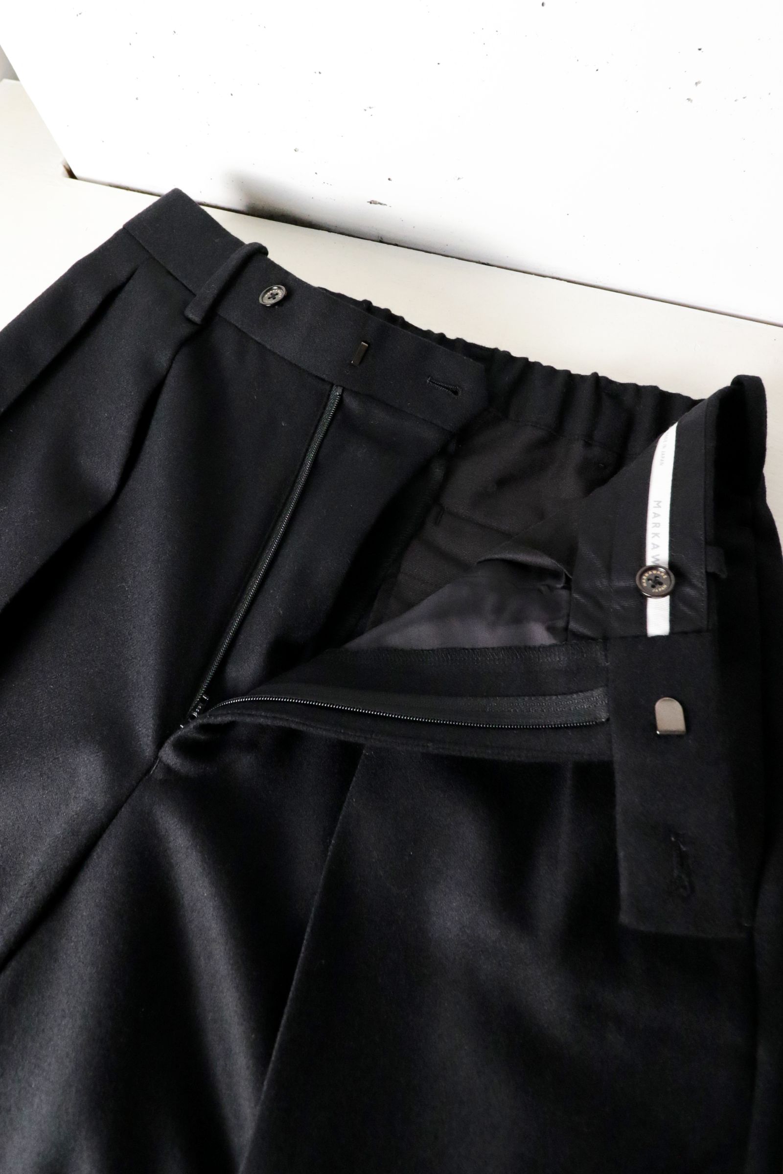 MARKAWARE - ORGANIC WOOL FLANNEL DOUBLE PLEATED TROUSERS MARKAWARE - ORGANIC WOOL FLANNEL DOUBLE PLEATED TROUSERS