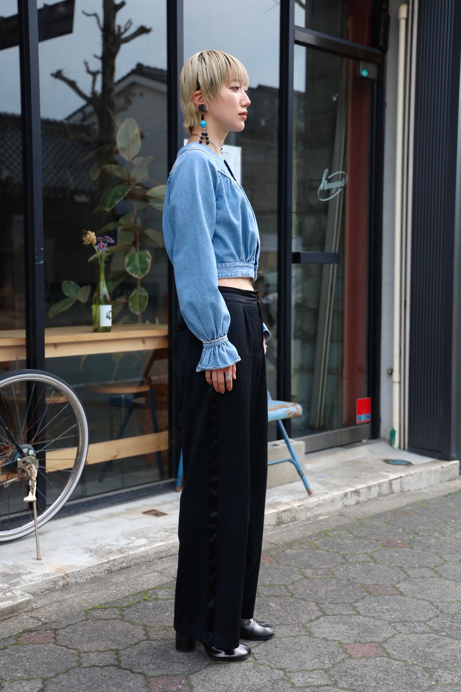 TANAKA - TANAKA SS25 WESTERN BLOUSE *ASH BLEACH | mark TANAKA - TANAKA SS25 WESTERN BLOUSE *ASH BLEACH | mark