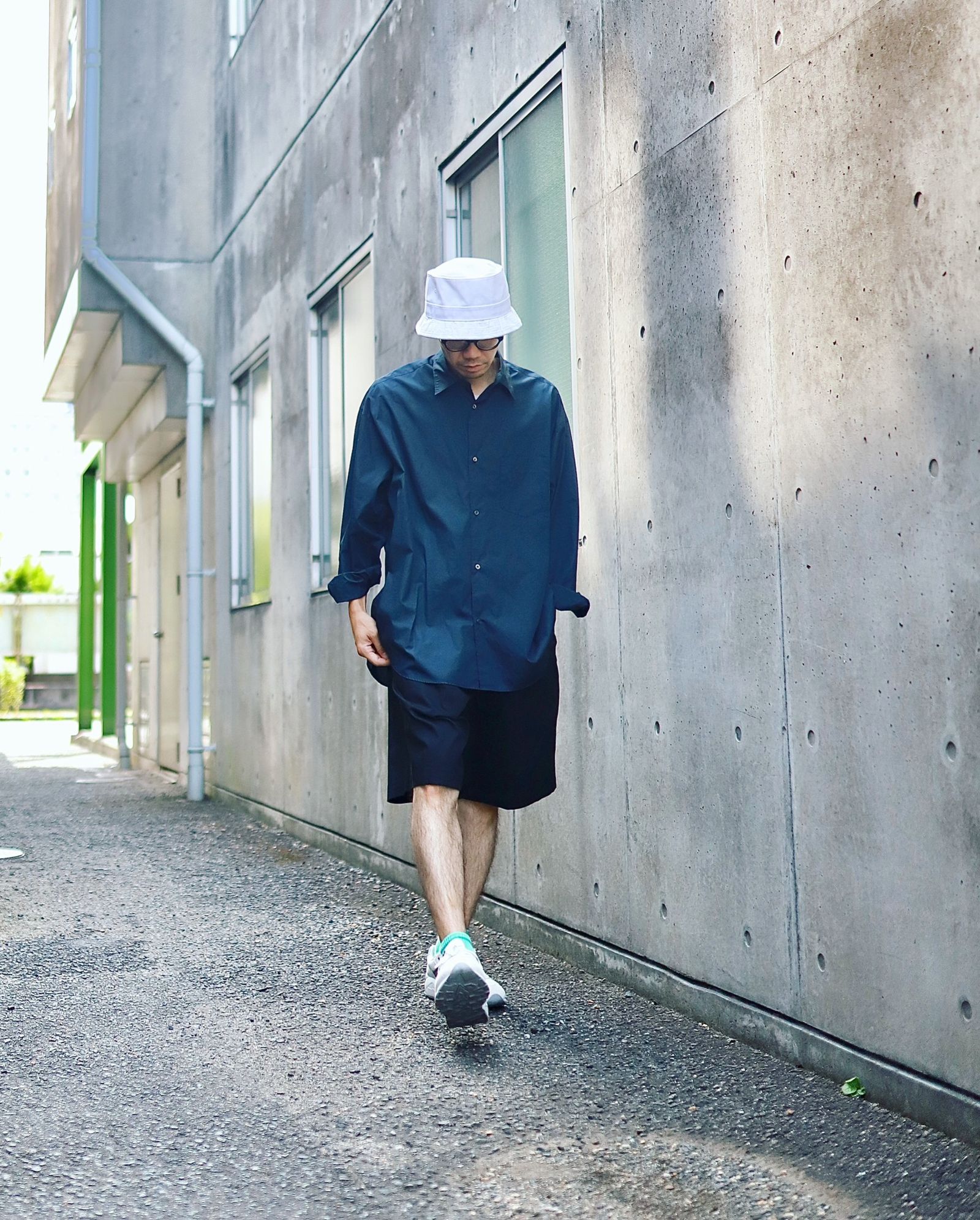 Graphpaper グラフペーパー Broad L/S Oversized Regular Collar Graphpaper グラフペーパー Broad L/S Oversized Regular Collar