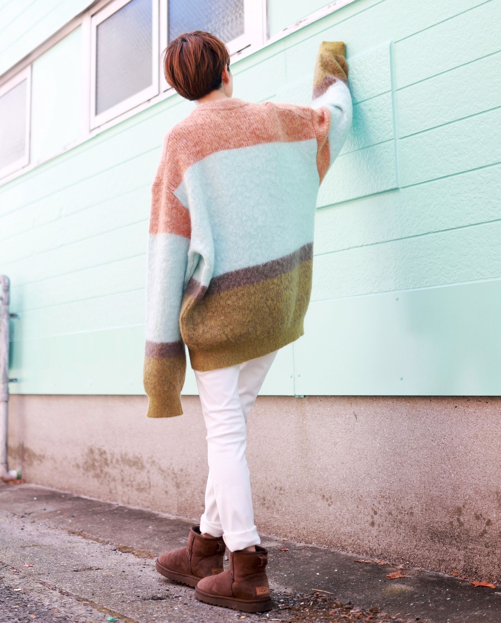 YOKE 新作MOHAIR BORDER CREWNECK SWEATER style.2023.9.2 YOKE 新作MOHAIR BORDER CREWNECK SWEATER style.2023.9.2
