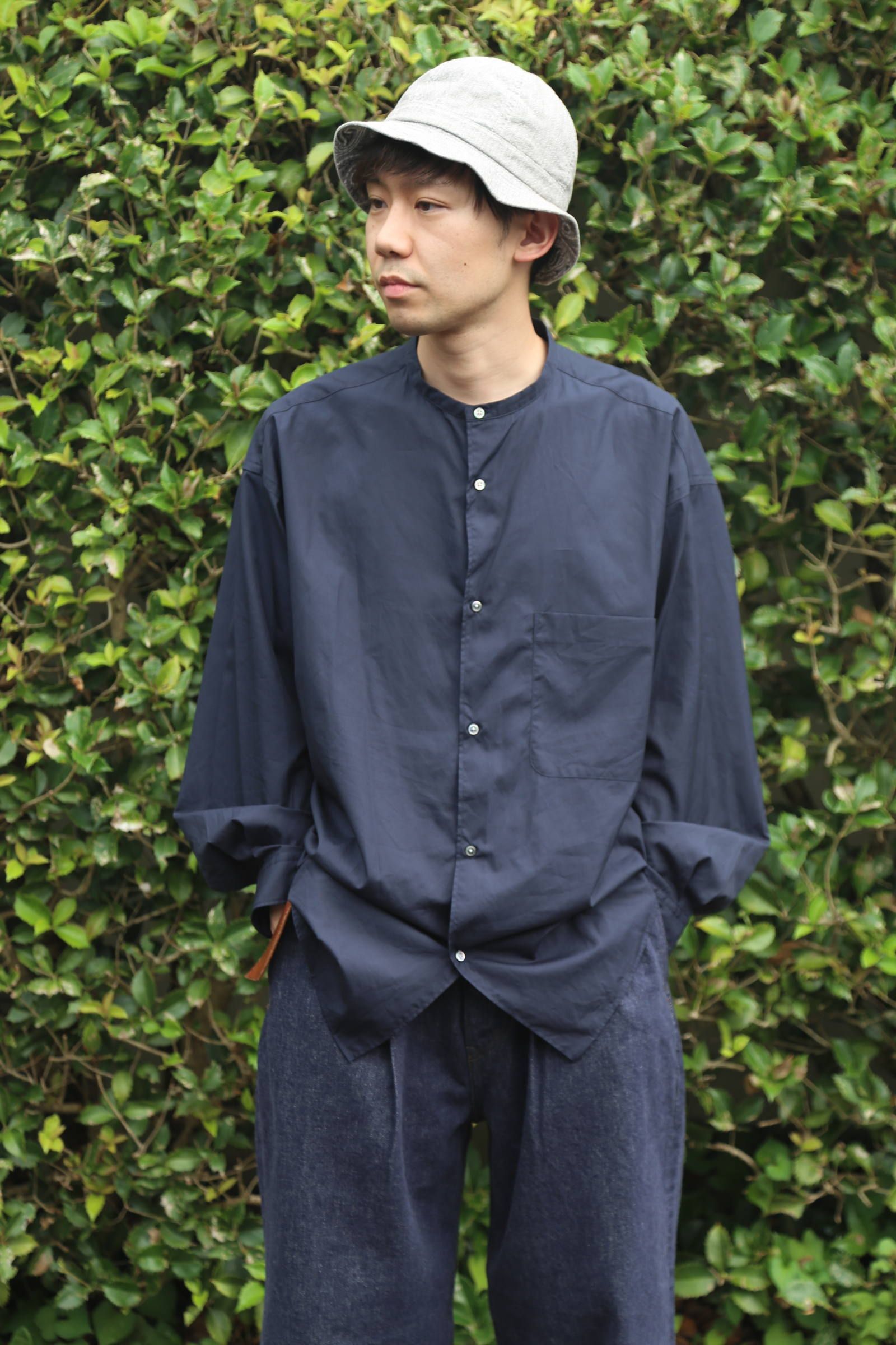 Graphpaper 2019A/W Broad Band Collar Oversized Shirt.Style Graphpaper 2019A/W Broad Band Collar Oversized Shirt.Style