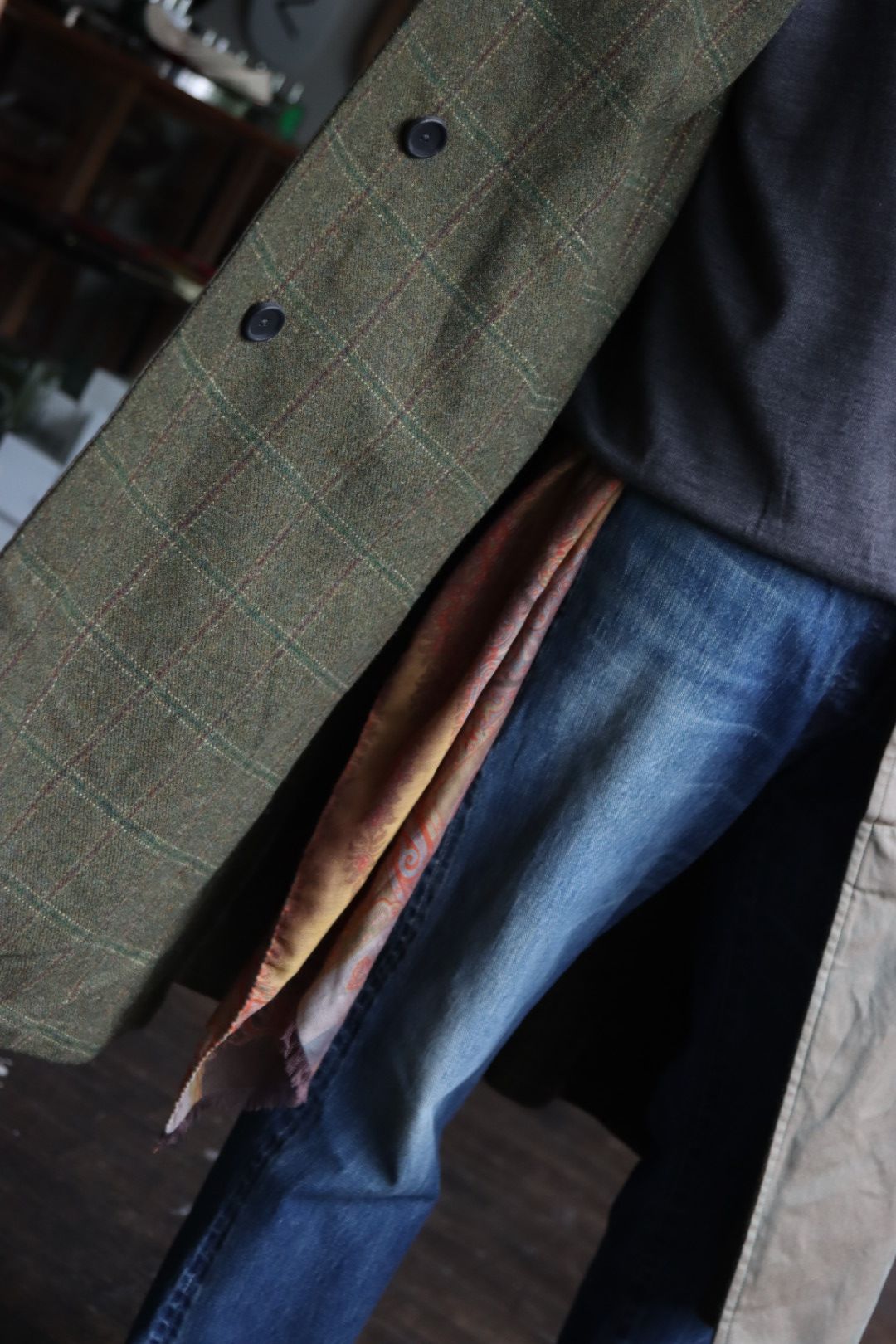 A.PRESSE - アプレッセ22FW Tweed Balmacaan Coat(22AAP-01-15HB A.PRESSE - アプレッセ22FW Tweed Balmacaan Coat(22AAP-01-15HB