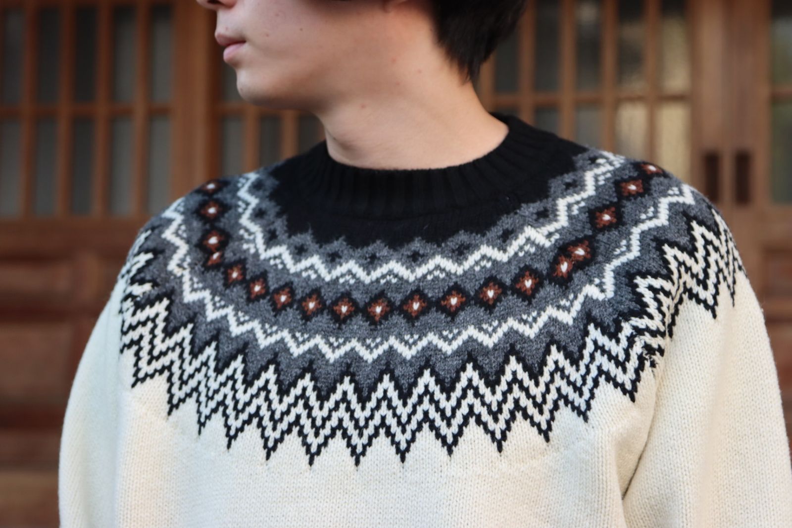 JUNYA WATANABE COMME des GARCONS MAN ウールジャガードニット JUNYA WATANABE COMME des GARCONS MAN ウールジャガードニット