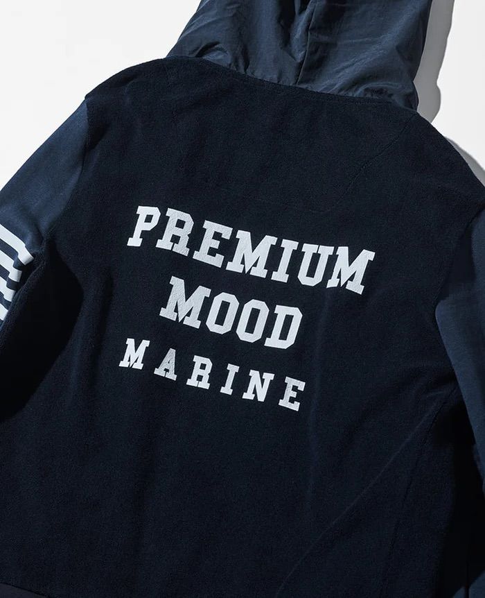 P.M.D.S. - ☆LEON掲載☆ パイルジップアップパーカー / ネイビー / MATMA PRINT [S25SW0103 . TTSP01/0060] | femt