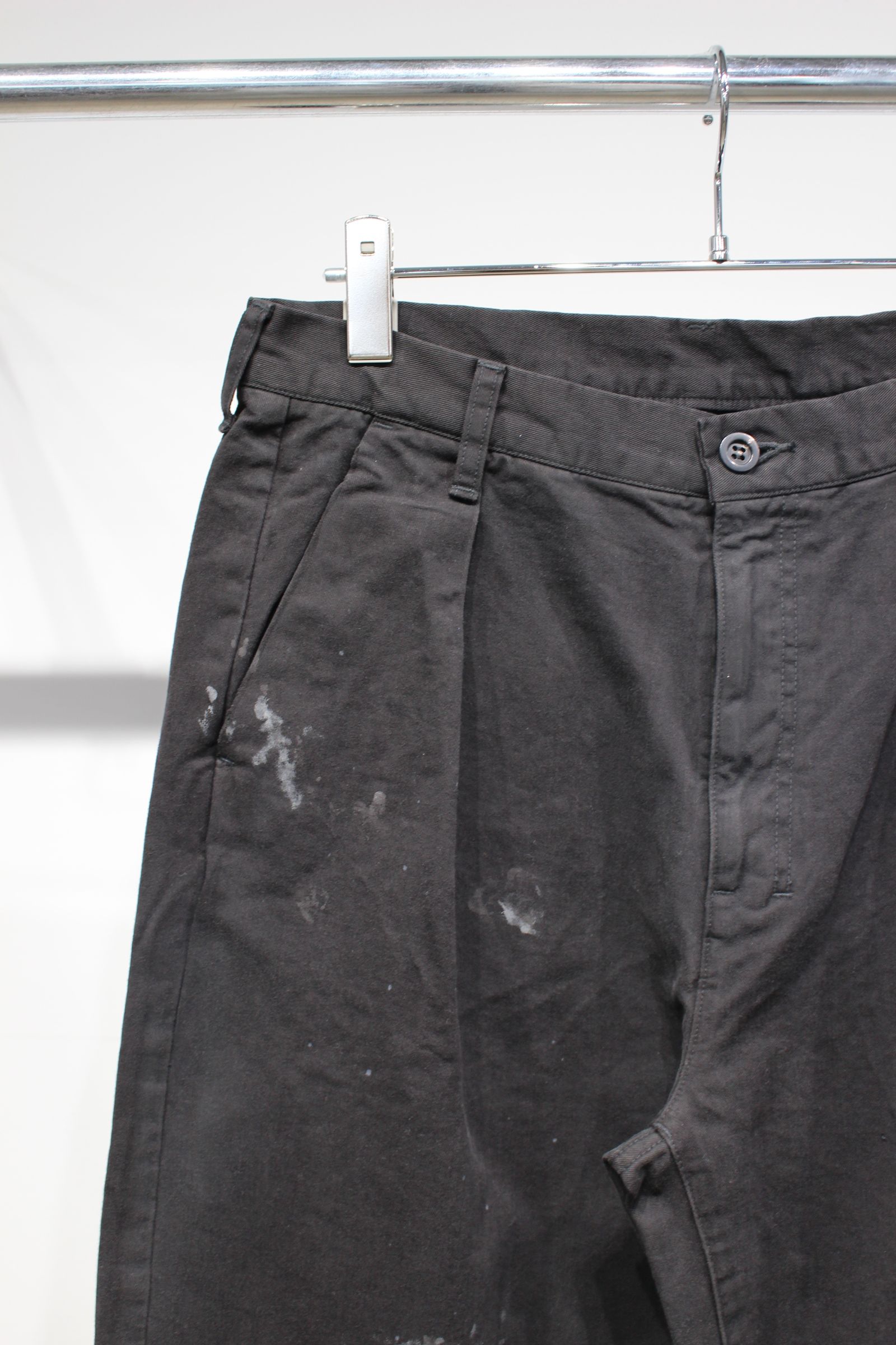 ANCELLM - PAINT CHINO TROUSERS | BLACK | チノパン | NapsNote ANCELLM - PAINT CHINO TROUSERS | BLACK | チノパン | NapsNote