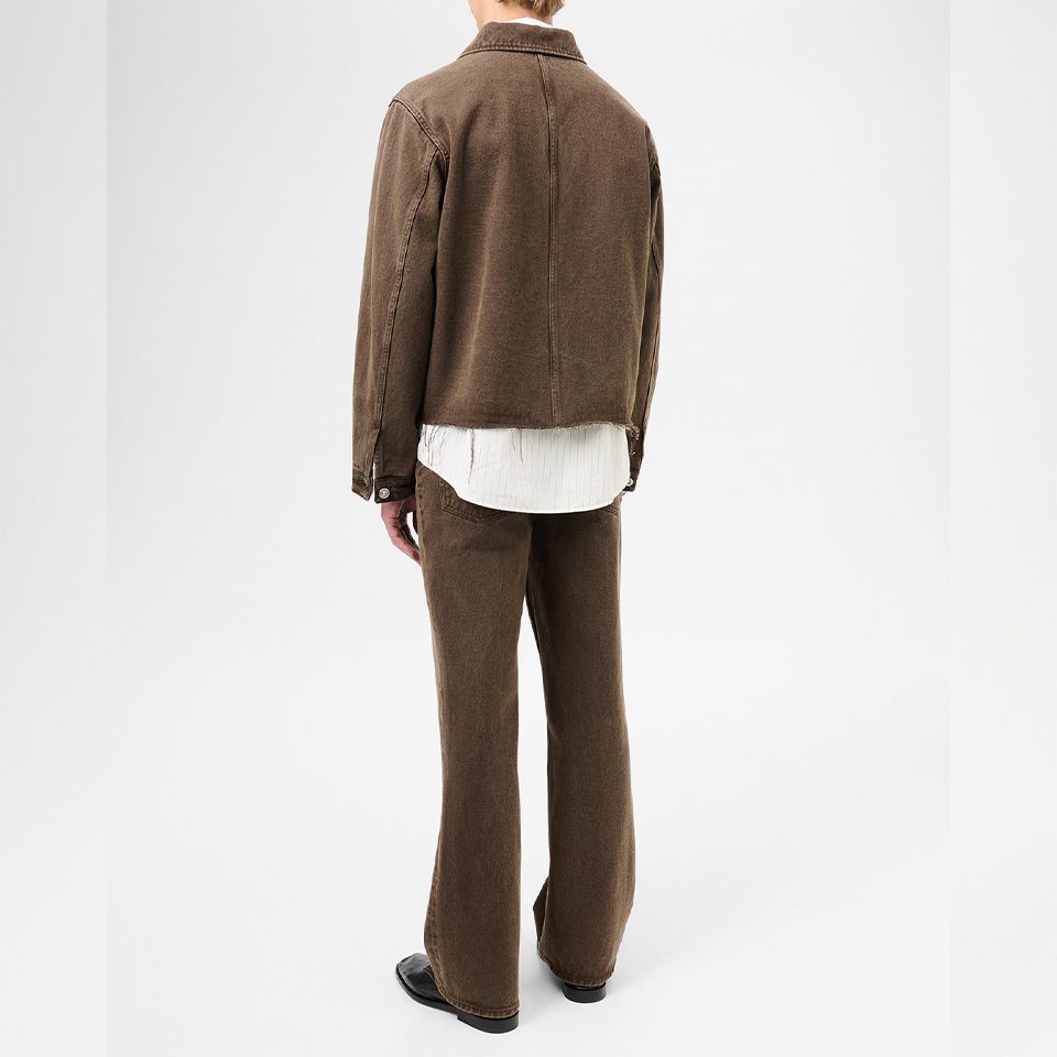OUR LEGACY - CUT REBIRTH JACKET Choco Overdye | River OUR LEGACY - CUT REBIRTH JACKET Choco Overdye | River