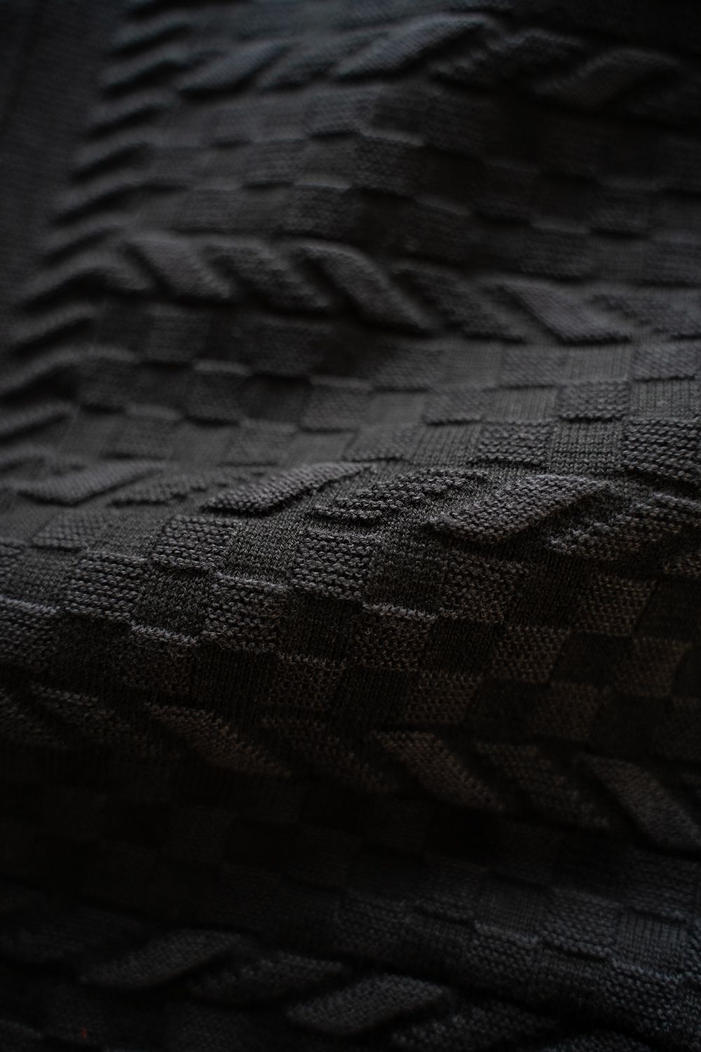YASHIKI - 【ラスト1点】【24SS】Hazakura Knit Polo(BLACK) | Salty YASHIKI - 【ラスト1点】【24SS】Hazakura Knit Polo(BLACK) | Salty
