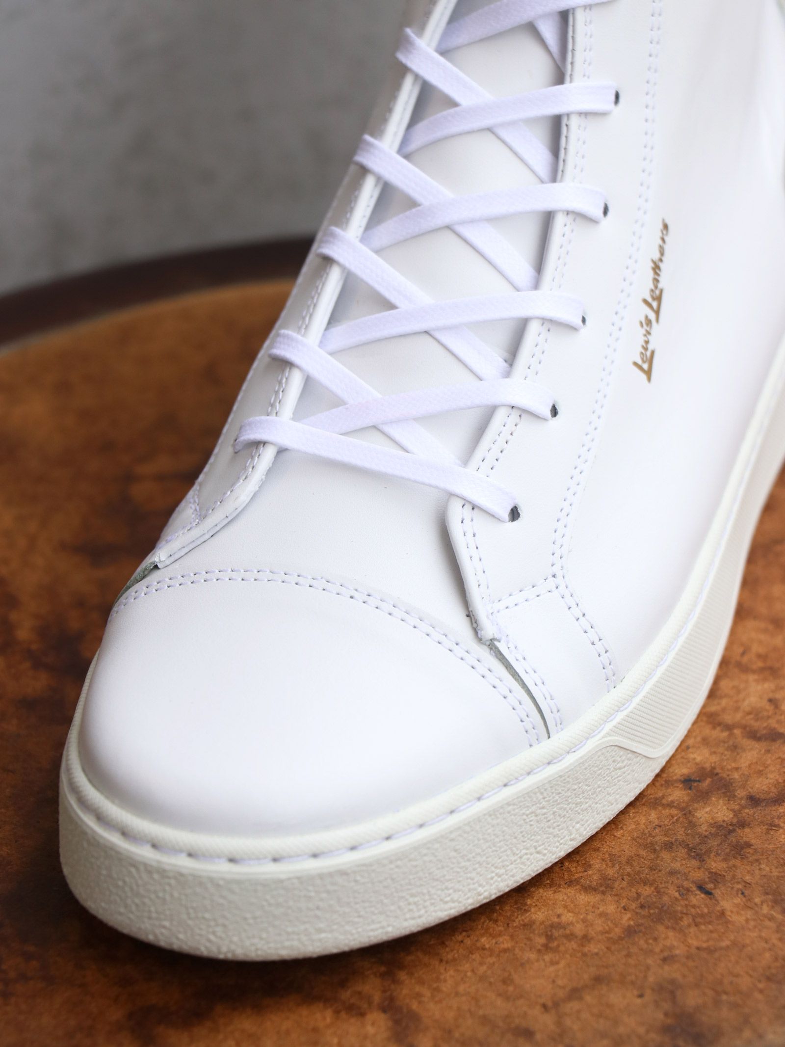 Lewis Leathers - 【最終一点】SIDECAR SNEAKER HIGH (WHITE Lewis Leathers - 【最終一点】SIDECAR SNEAKER HIGH (WHITE